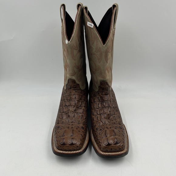 Shoes | Cavenders Mens 115d Antique Cognac Hornback Alligator Print ...